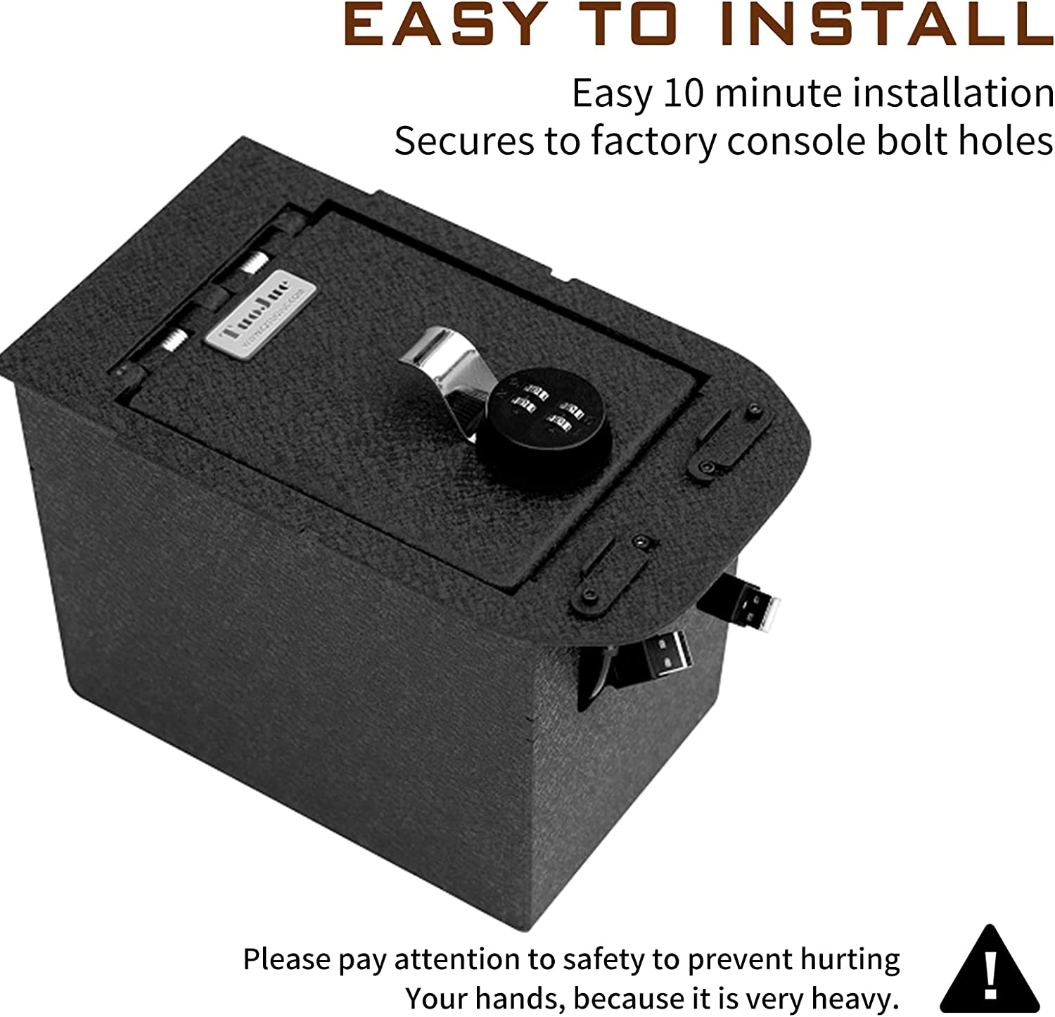 Center Console Safe Gun Safe for 2019-2024 Toyota RAV4, 4-Digit Combo ...